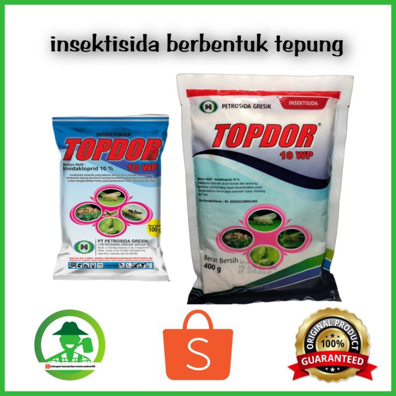 Jual insektisida/racun ulat/racun hama / racun kutu TOP DOR 10WP ...