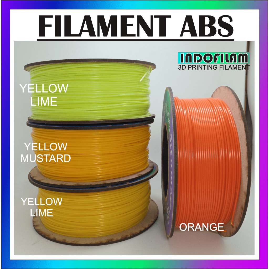 Jual FILAMENT ABS YELLOW YELLOW LIME YELLOW LIGHT ORANGE 1KG 250GR TINTA 3D PRINTER PEN REFILL ...