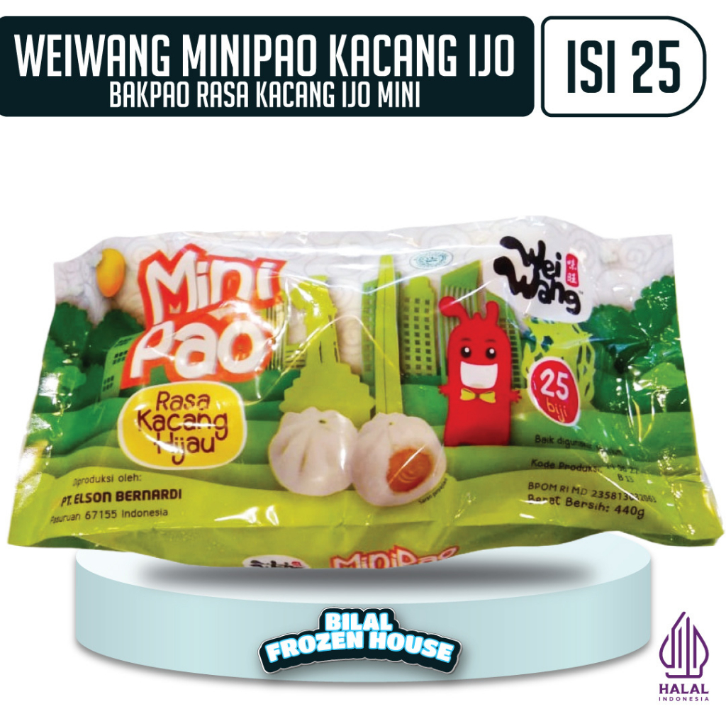 Jual Weiwang Minipao Kacang Ijo - Bakpao Kacang Ijo Mini Isi 25 ...