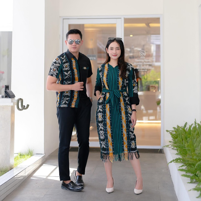 Jual set couple tenun baju couple tenun sarimbit etnik BRJ1 | Shopee ...