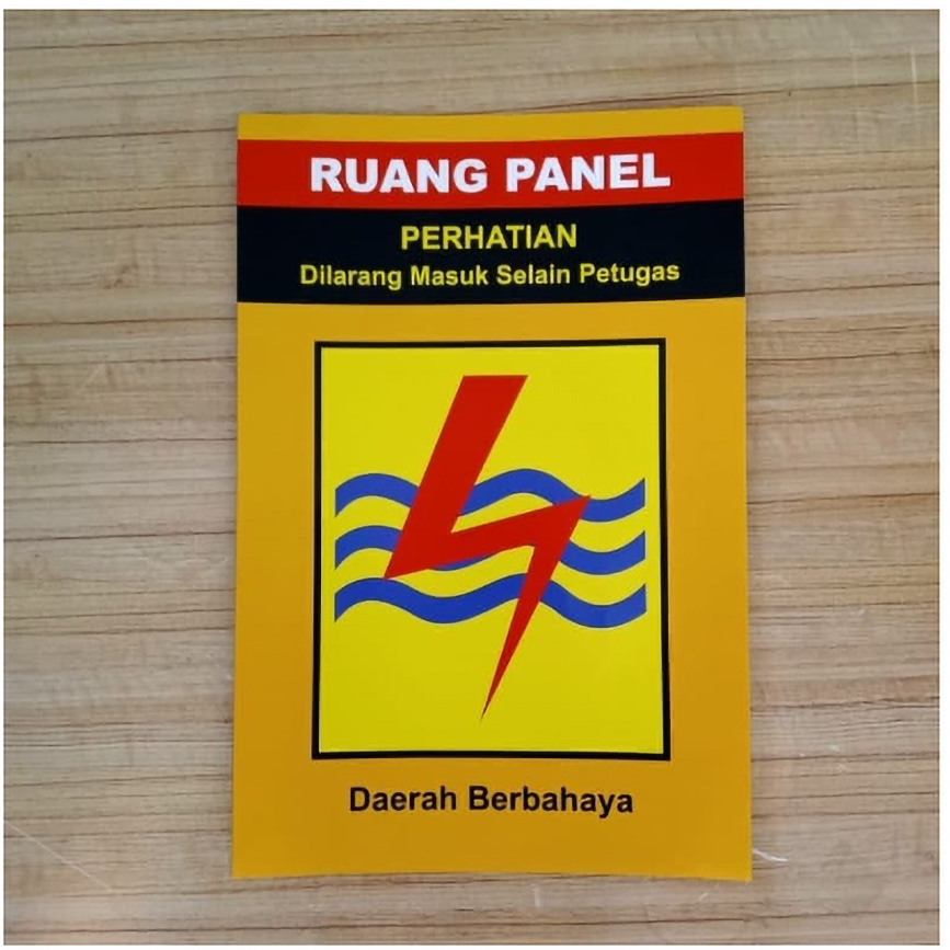 Jual SIGN STICKER K3 RAMBU SAFETY AWAS TEGANGAN TINGGI UK 23 X 30 CM ...