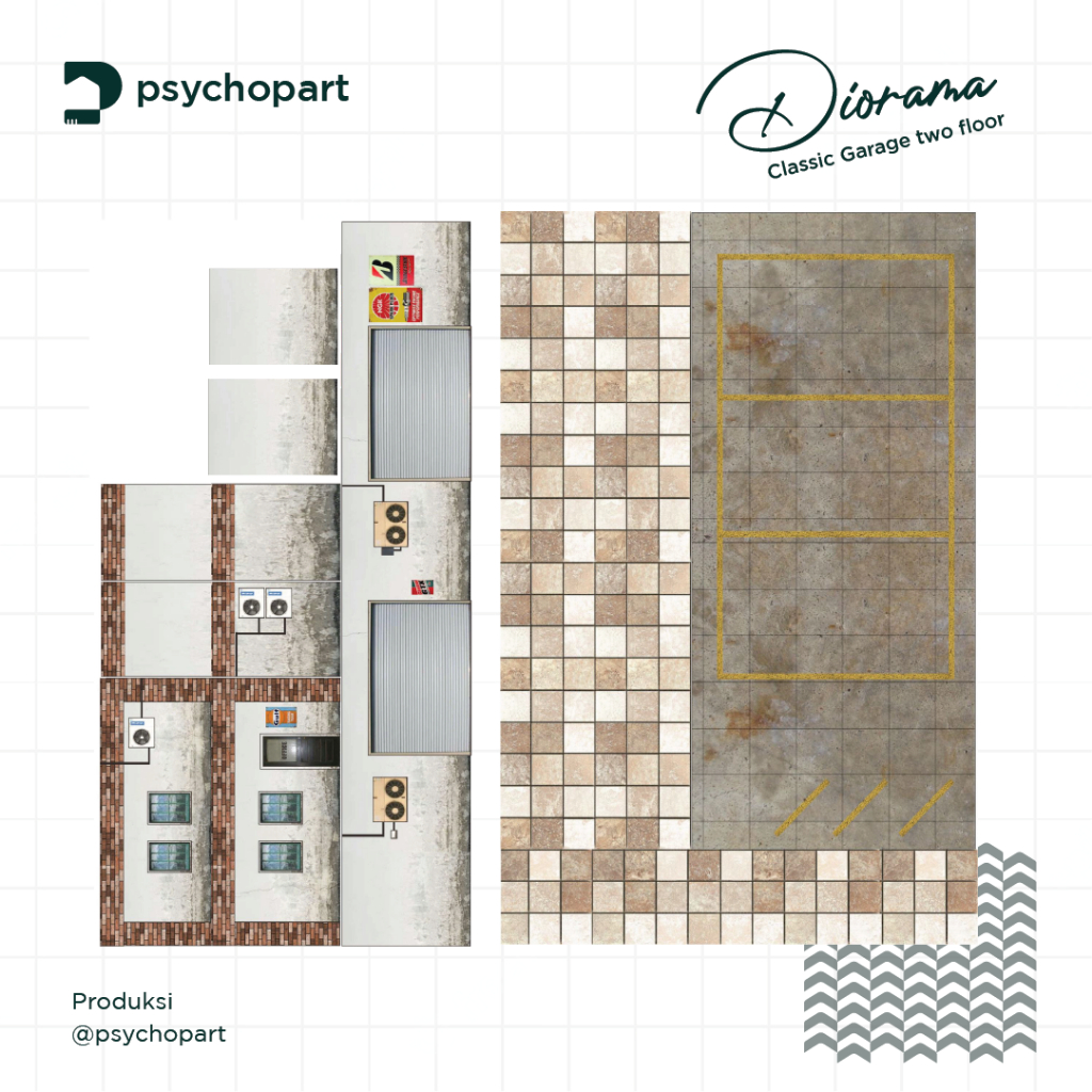 Jual Diorama Papercraft Realistik Classic Garage two Floor | Shopee ...