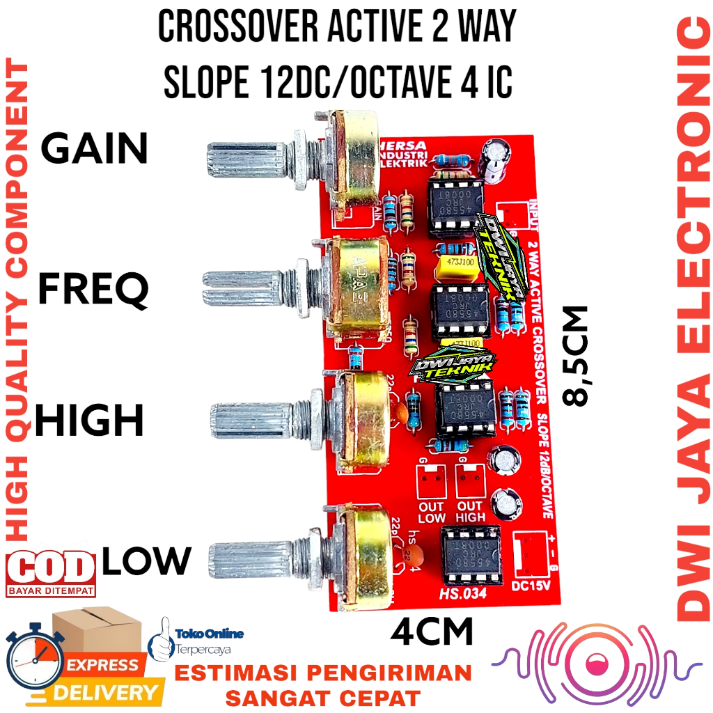 Jual Kit Crossover Active 2 way 4 ic Komponen Full MKM | Shopee Indonesia