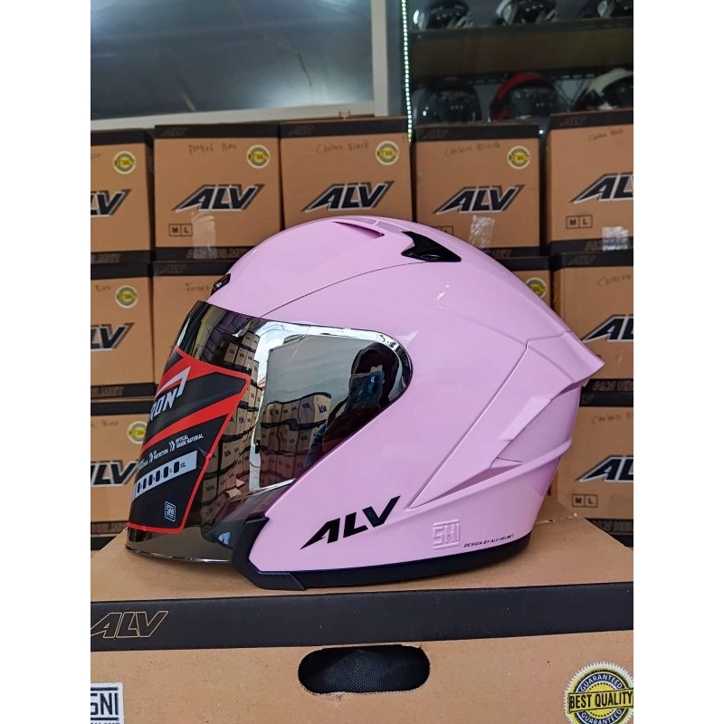 Jual Helm alv ULTRON Solid Pink Helm hallface alv | Shopee Indonesia