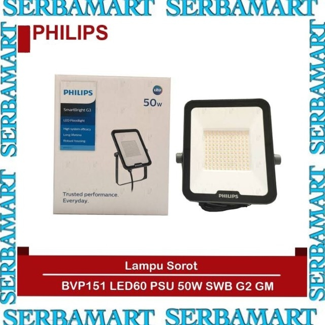 Jual LAMPU SOROT PHILIPS BVP151 50W LED FLOOD LIGHT 50W COOL WHITE - PHILIPS BVP 151 50 WATT ...