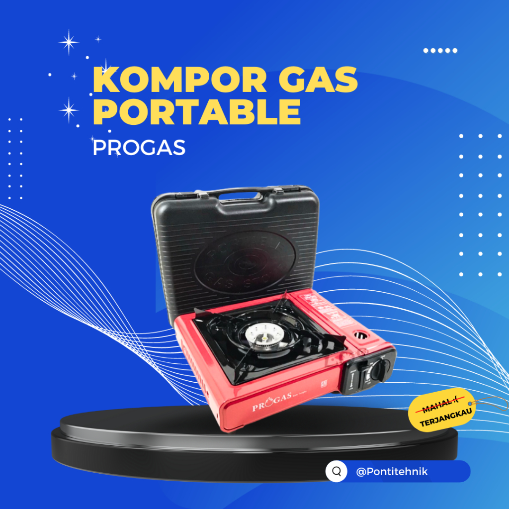 Jual Kompor Gas Portable PROGAS + FREE KOPER | Shopee Indonesia