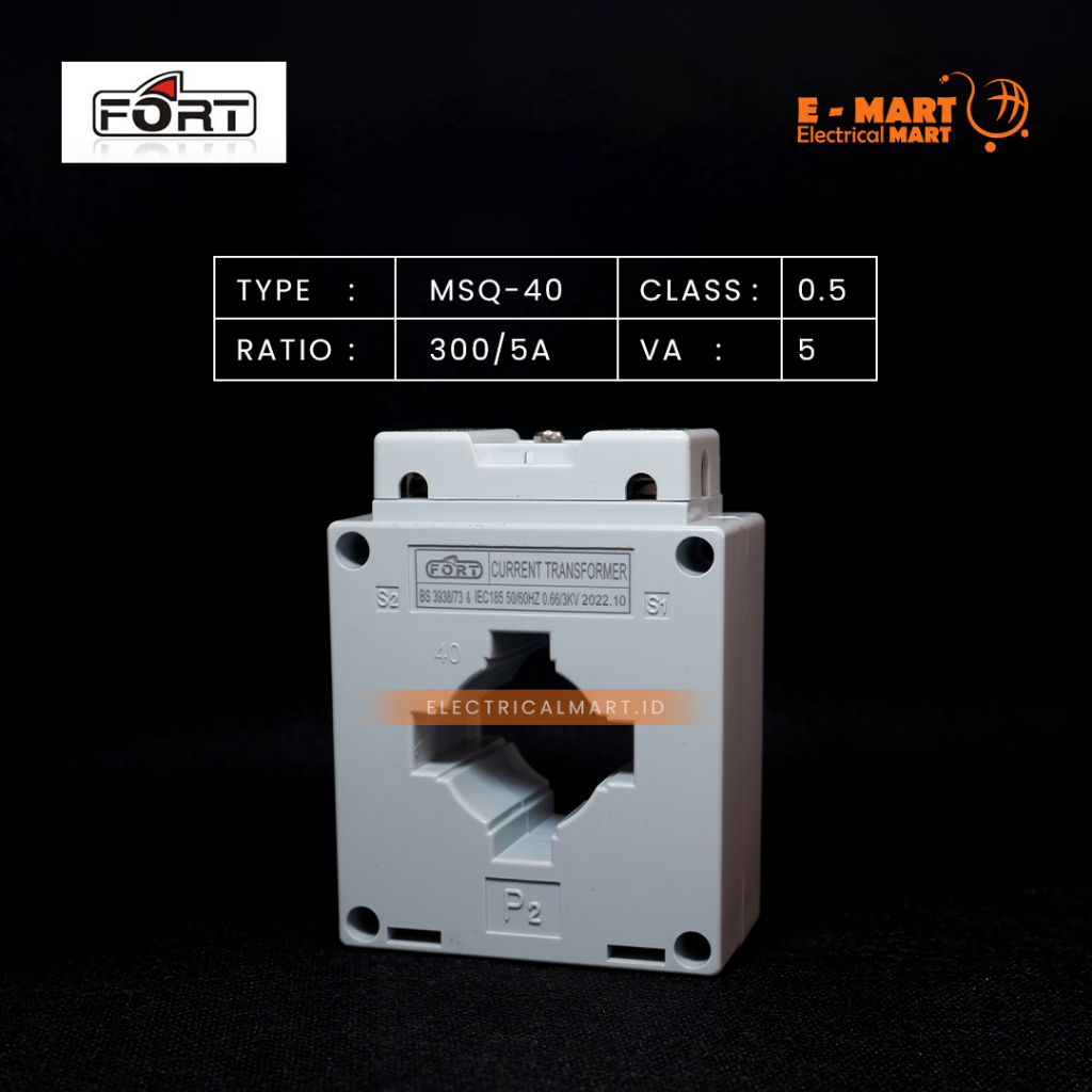 Jual FORT CT Current Transformer 300/5 MSQ-40 300A | Shopee Indonesia