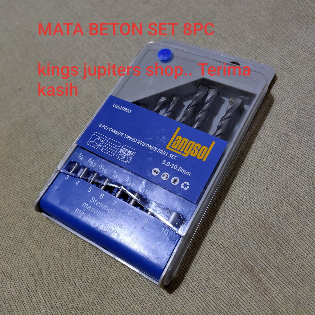 Jual Set Mata Bor Beton 3mm Sd 10mm Langsol Bisa Buat Coran Karmik Granit Marmer Shopee Indonesia