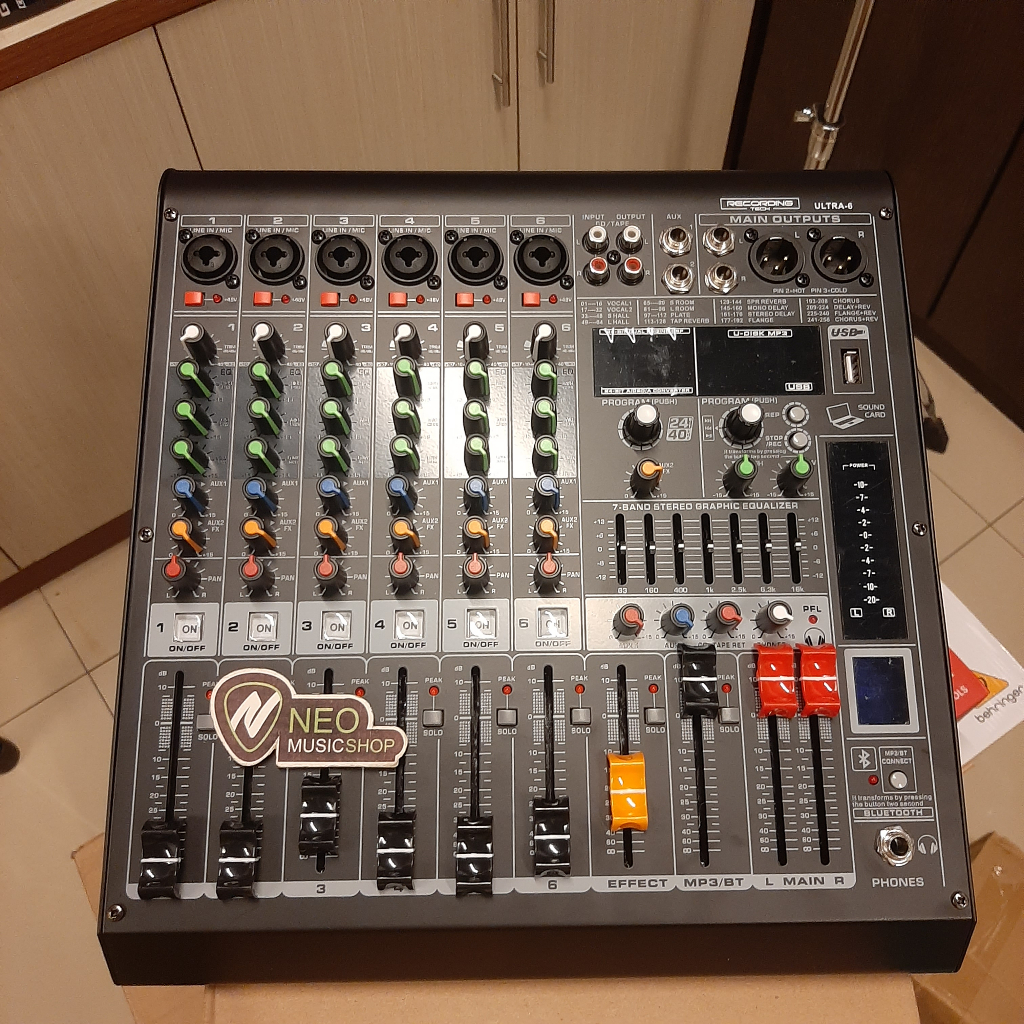 Jual RECORDING TECH ULTRA 6 / ULTRA6 / ULTRA-6 Audio Mixer 6 Channel ...