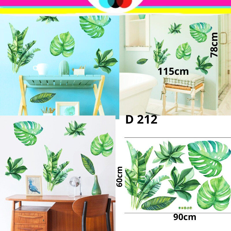 Jual D212 WALLSTICKER WALL STICKER STIKER SETIKER HIASAN DINDING DAUN HIJAU DEKORASI RUMAH RUANG ...