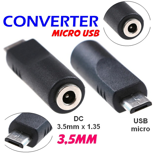 Jual Converter Micro USB 5 pin Male to Jack Dc 3.5mm x 1.35mm Barrel ...