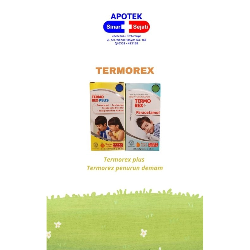 Jual TERMOREX SIRUP 60ml& TERMOREX PLUS 60ml /sirup pereda demam,batuk ...