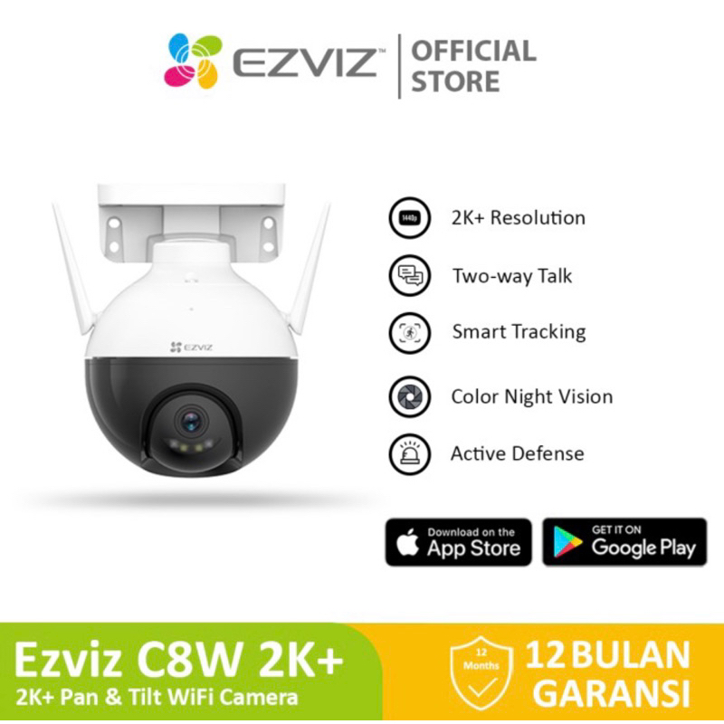 Jual EZVIZ C8W 4MP 2K + Pan & Tilt Wi-Fi Camera | Shopee Indonesia