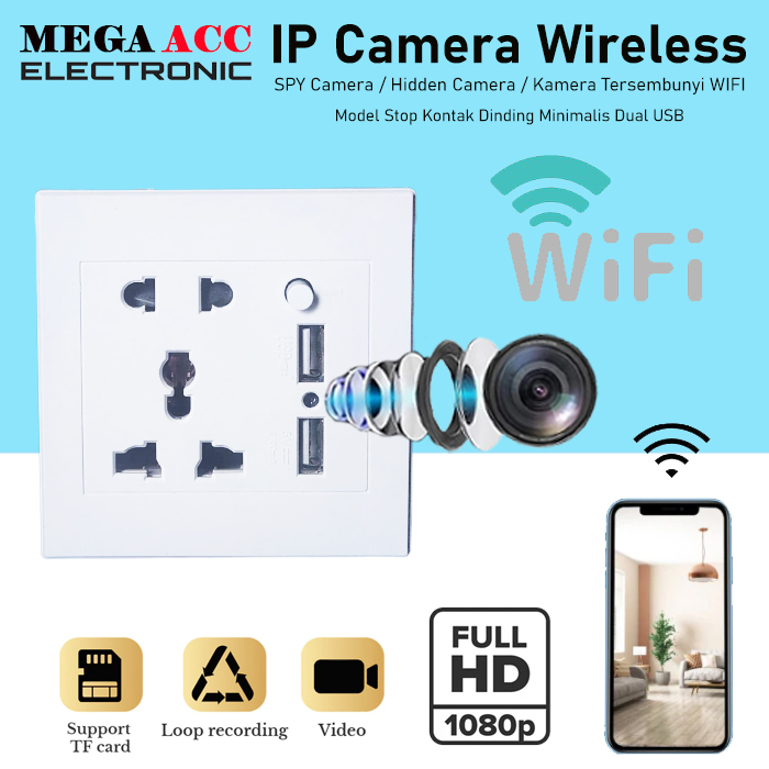Jual Ip Camera - Spy Kamera Wifi Wall Socket FHD 1080 - Hidden Camera ...