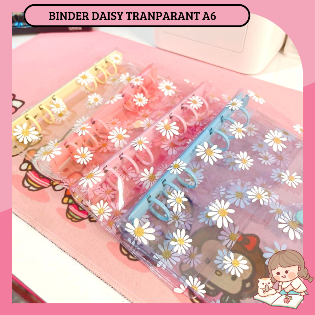 Jual BINDER DAISY WARNA UK A6 TRANSPARANT FULL WARNA BINDER JURNAL | Shopee Indonesia