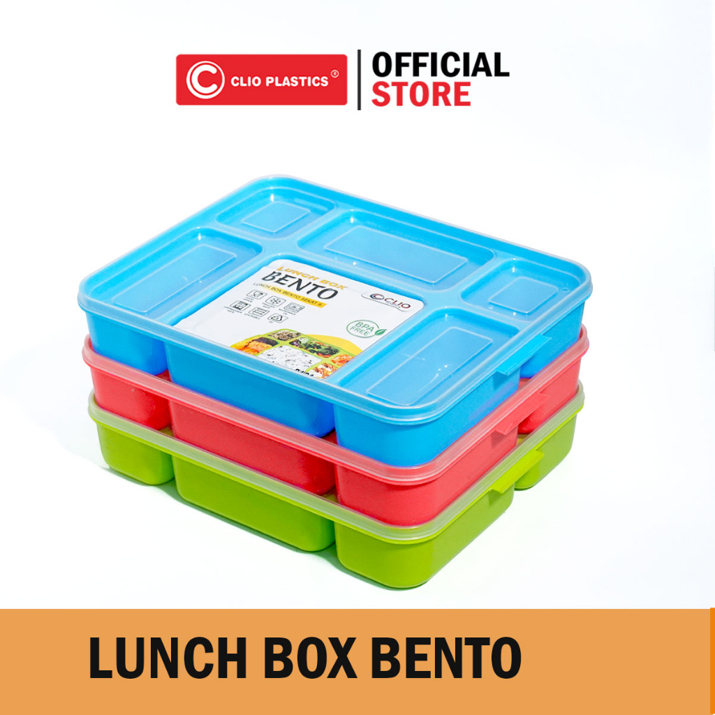 Jual 1 DUS Bento Sekat 6 Clio / Lunch Box Anak Sekat 6 | Shopee Indonesia