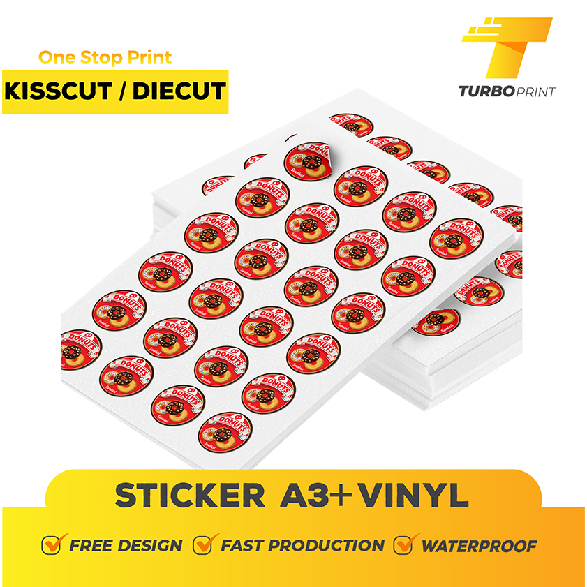 Jual CETAK STICKER A3+ VINYL/ PRINT CUSTOM STIKER LABEL KEMASAN ...