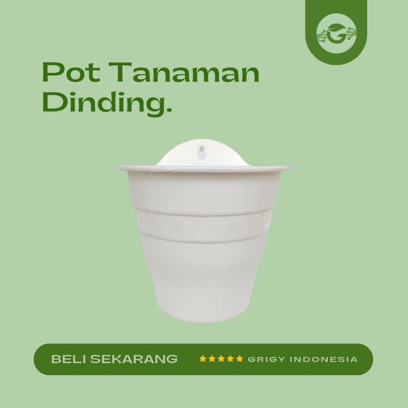 Jual POT BUNGA DINDING UNIK / POT TANAMAN VERTIKAL GARDEN PUTIH ...