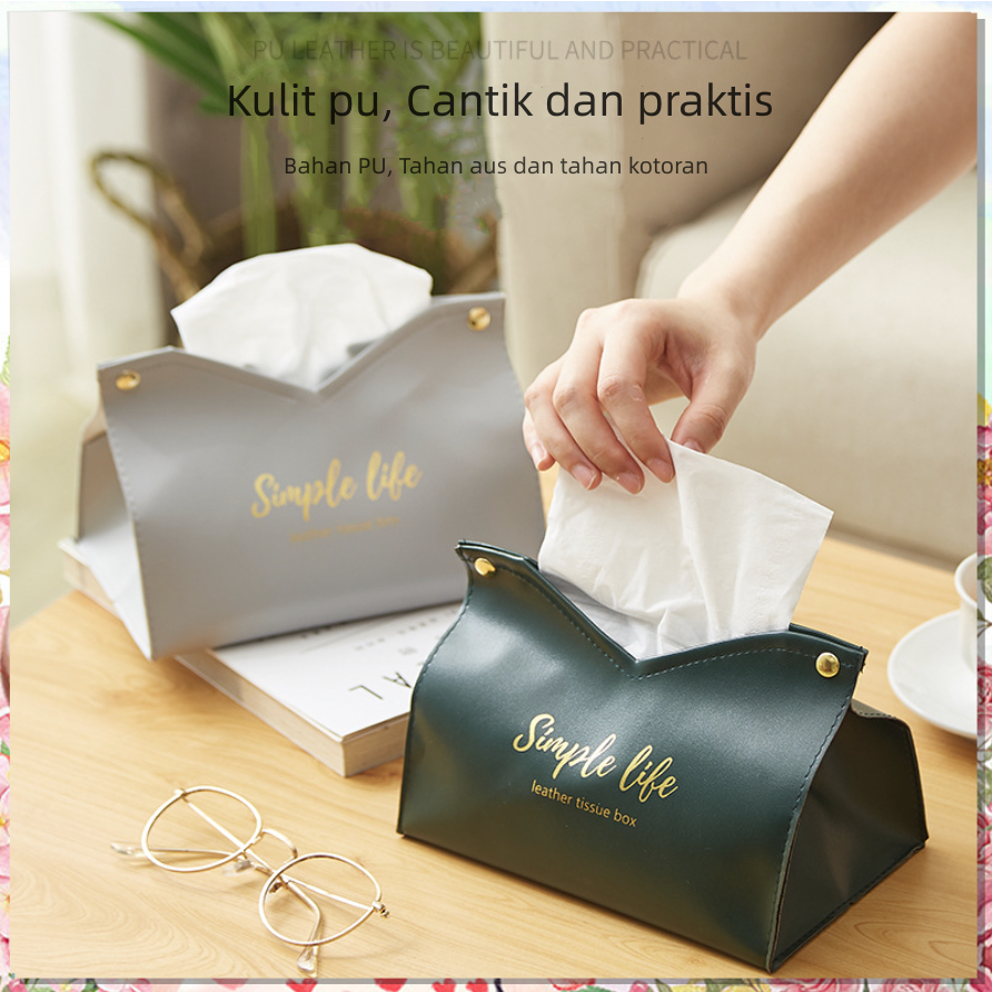 Jual Kotak tisu/kotak tisu PU/Kotak Tisu Premium Kulit Tissue Box ...