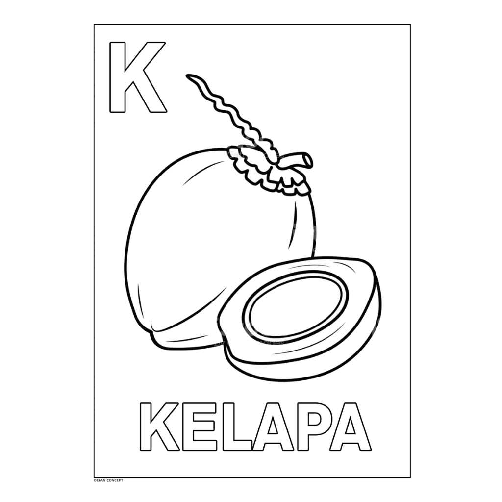 Jual Kertas Mewarnai A3 Best Produk Seller - Mewarnai Sketsa Buah ...