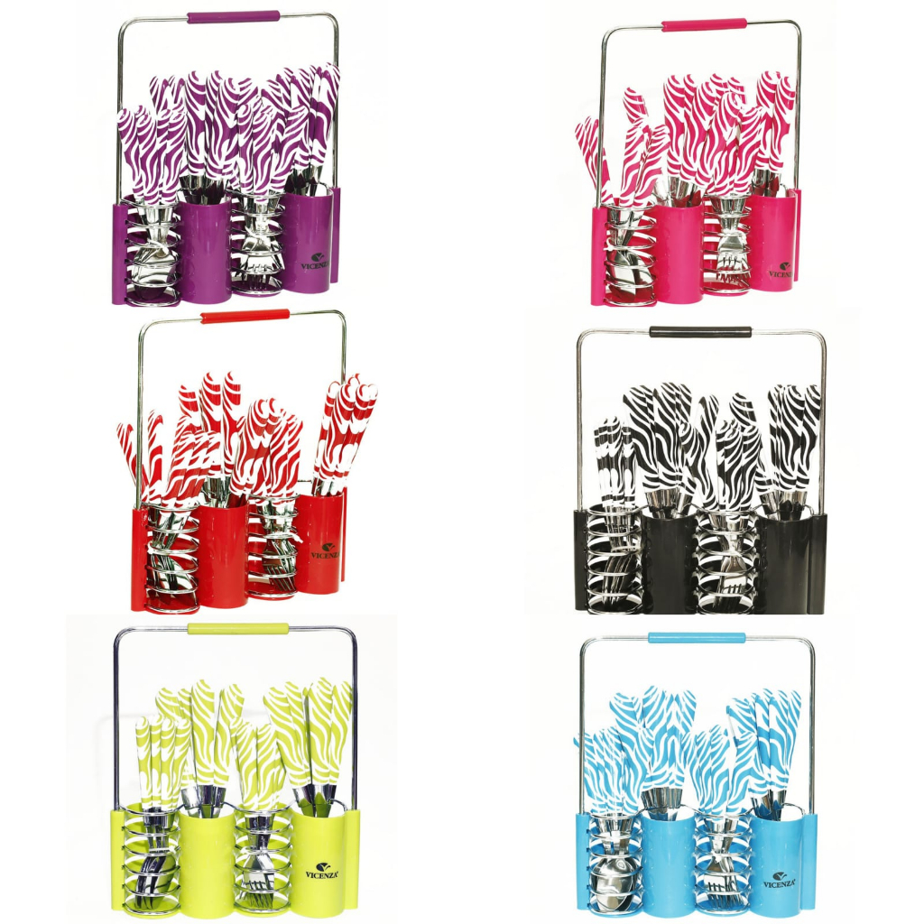 Jual PROMO!!! VICENZA ORIGINAL v242c sendok dan garpu set motif zebra ...