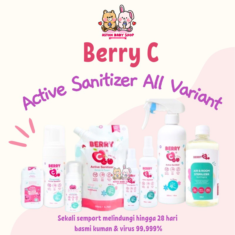 Jual Berry C Active Sanitizer Water All Varian BerryC Spray / BerryC ...