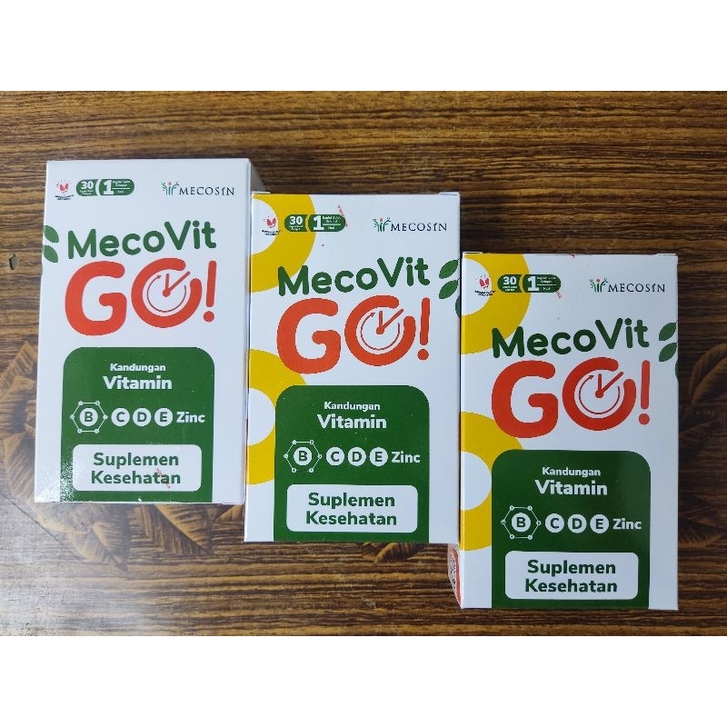 Jual Mecovit GO multivitamin B,C,D,E dan Zinc (1 box isi 30 kaplet ...