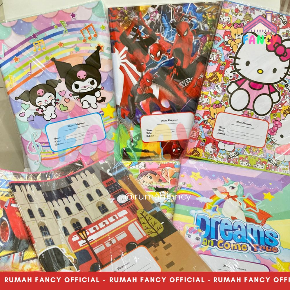 Jual [1PAK] 20 LEMBAR SAMPUL BUKU FANCY KARAKTER MOMO GIRL KWARTO BOXY ...