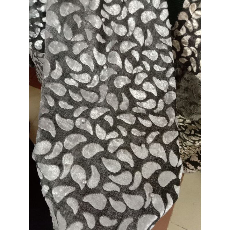 Jual kain/bahan bludru hitam motif | bludru garment | Shopee Indonesia