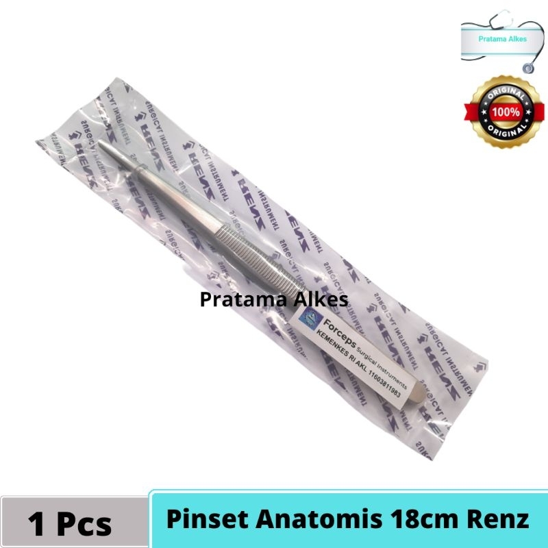 Jual Pinset Anatomis / Sirugis Renz 18cm / Pincet anatomis renz 18 cm ...