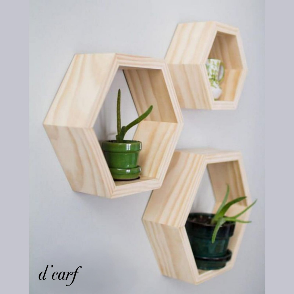 Jual Rak Dinding Hexagonal Rak Dinding Estetik Aesthetich Rak Dinding