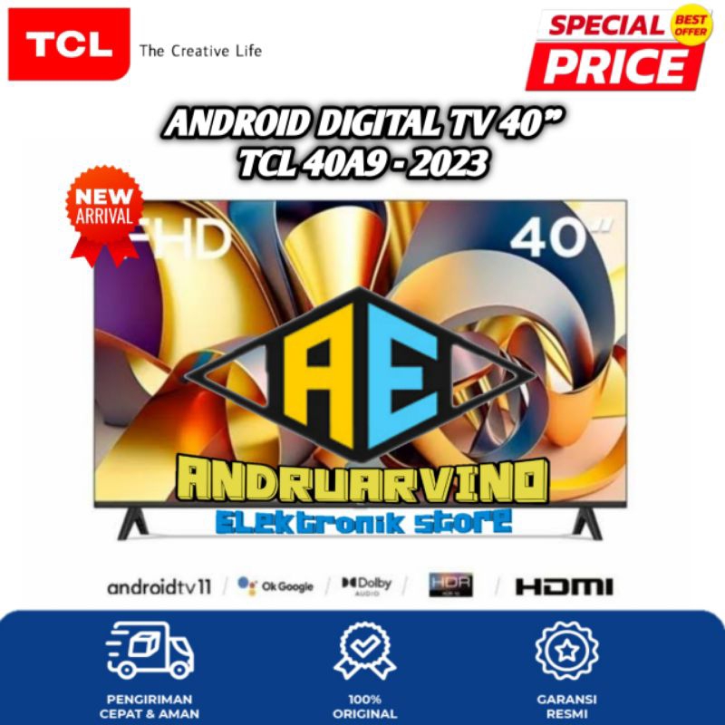 Jual TCL LED ANDROID TV 40 INCH 40A9 FULL HD DIGITAL TV DOLBY AUDIO NEW ...
