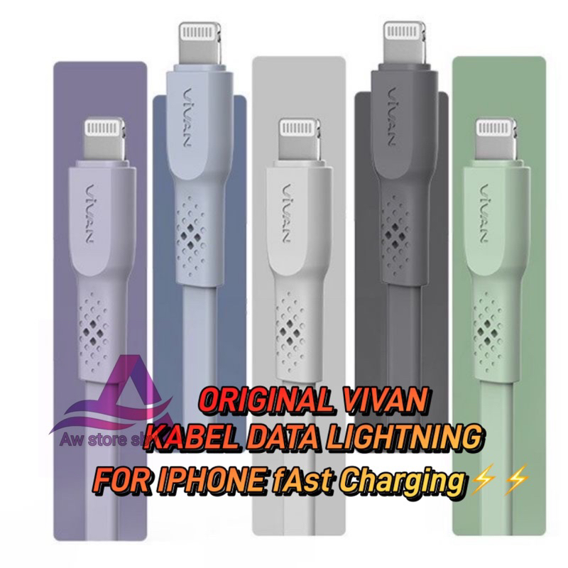 Jual (VIVAN CS-L) Kabel Data Usb Lightning Fast Charging 2.1A For ...