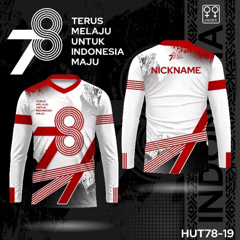 Jual Kaos Jersey HUT RI 78TAHUN Baju HUT RI 2023 Lengan Panjang | Shopee Indonesia