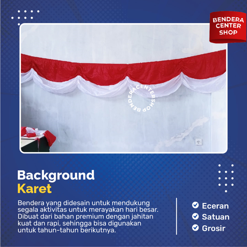 Jual Benner Spanduk Bendera Panggung Indonesia Merah Putih Polos 5 & 10 ...