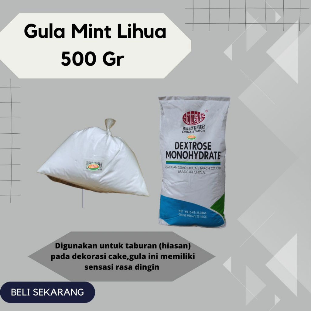 Jual GULA MINT LIHUA DEXTROSE 500G | Shopee Indonesia