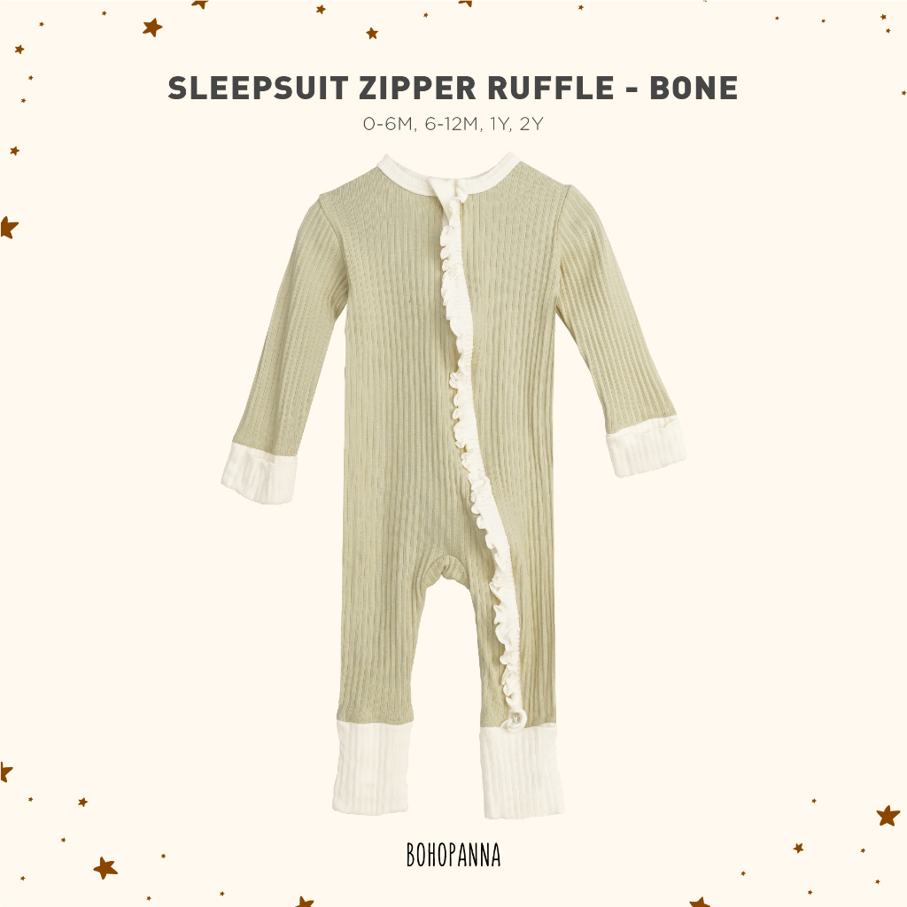 Jual Bohopanna - Sleepsuit Zipper / Ruffle ( pakaian tidur bayi ... Jual Bohopanna - Sleepsuit Zipper / Ruffle ( pakaian tidur bayi ...