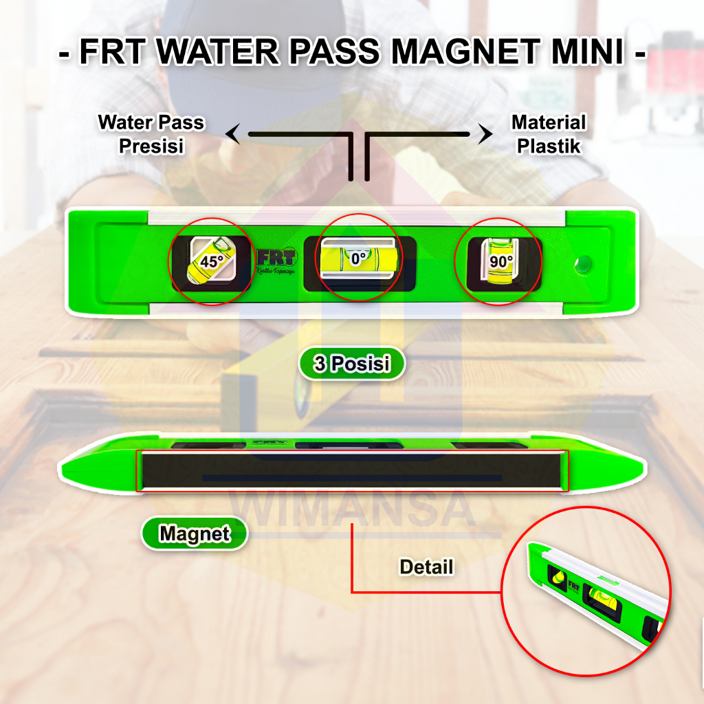 Jual FRT WATER PASS MAGNET MINI 9 INCH HIJAU - WATER PASS PRESISI DAN ...