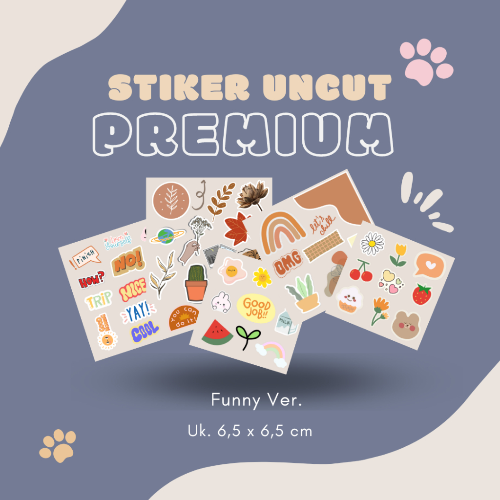 Jual (BACA DESKRIPSI) Stiker Aesthetic uncut/stiker retro/stiker ...