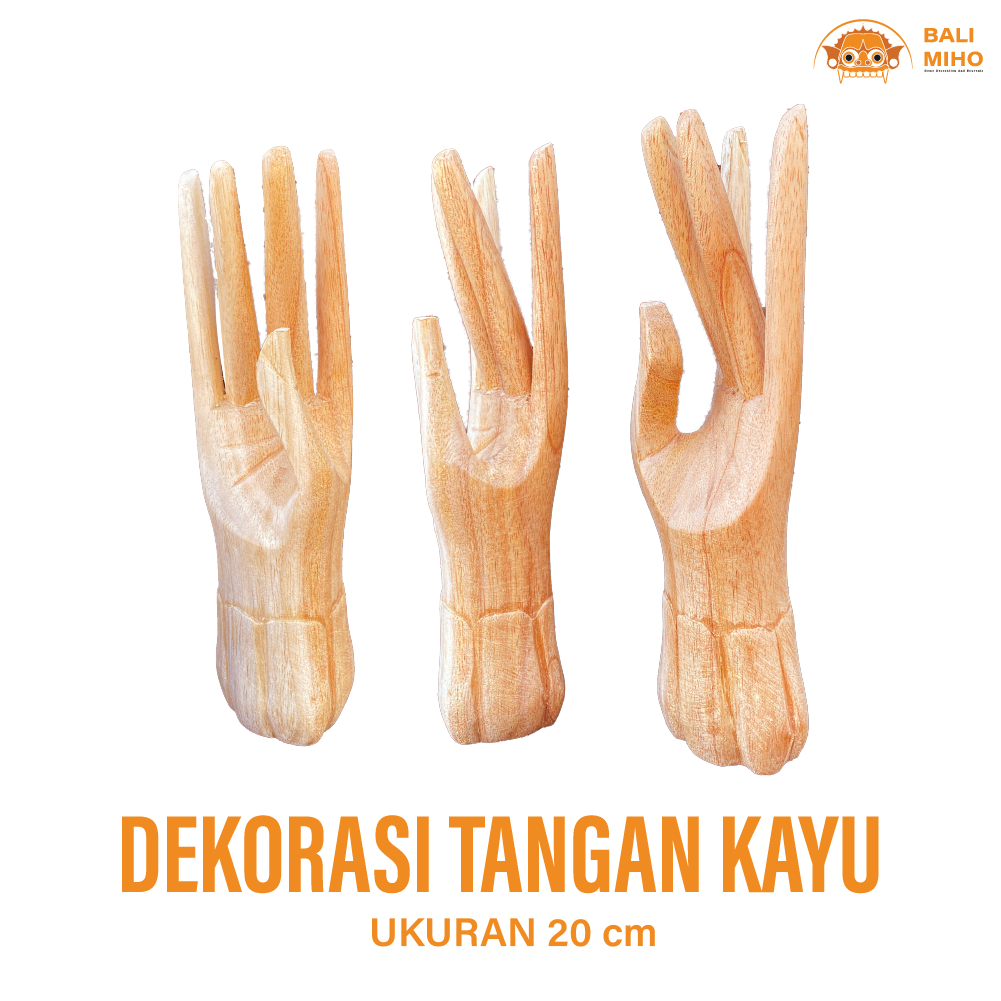 Jual Pajangan Tangan Kayu 20 cm - Patung tangan kayu 1 set - Patung ...