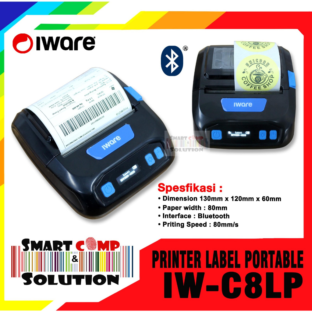 Jual Printer Label Portable Iware IW-C8LP 80mm - Printer kasir ...