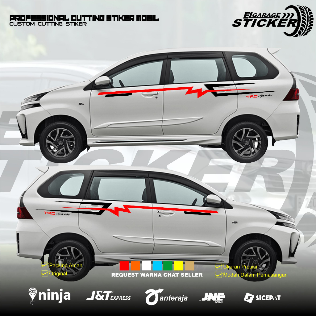 Jual Stiker mobil avanza cutting stiker striping body samping mobil ...