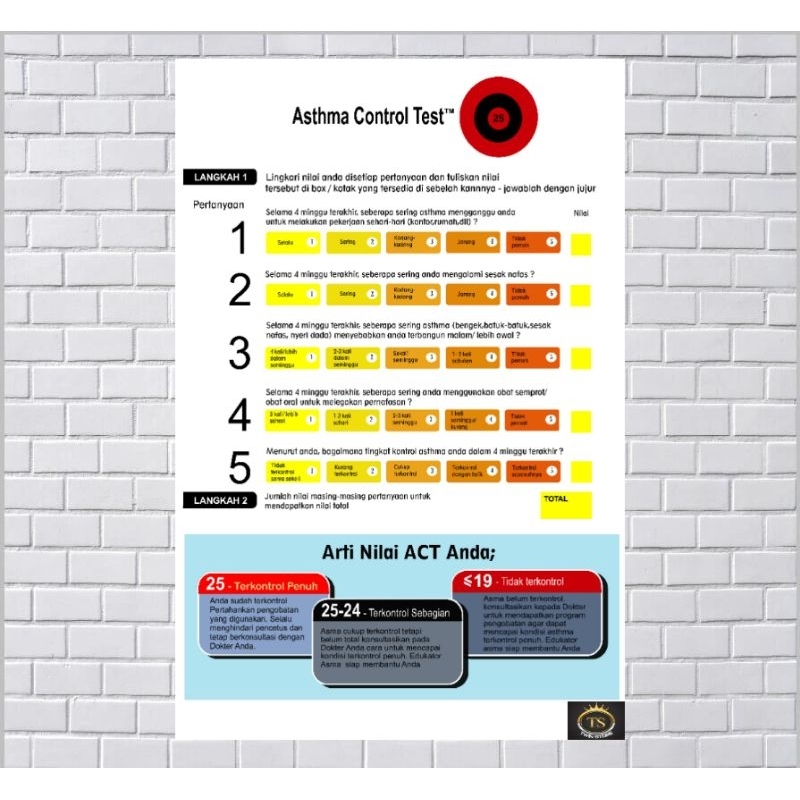 Jual Poster Kesehatan Asma/Asthma Control Test = ACT | Shopee Indonesia