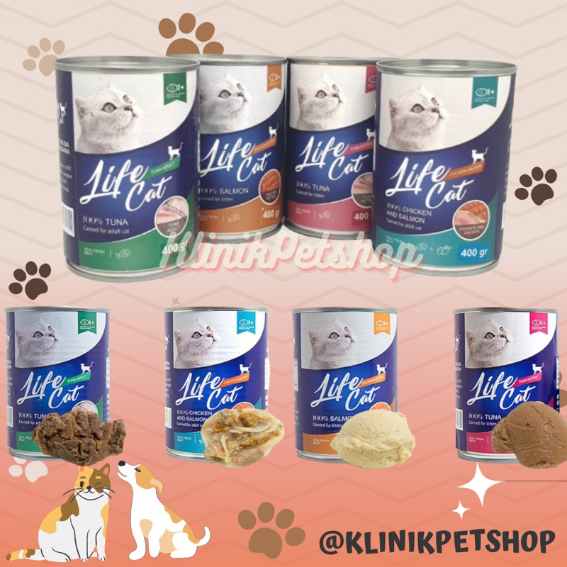 Jual LIFE CAT KITTEN 400GRAM KALENG - MAKANAN KUCING LIFE CAT ADULT ...
