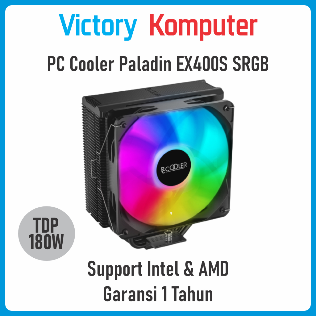Jual CPU Cooler PCCooler Paladin EX400S SRGB PC Cooler HSF Tower TDP ...