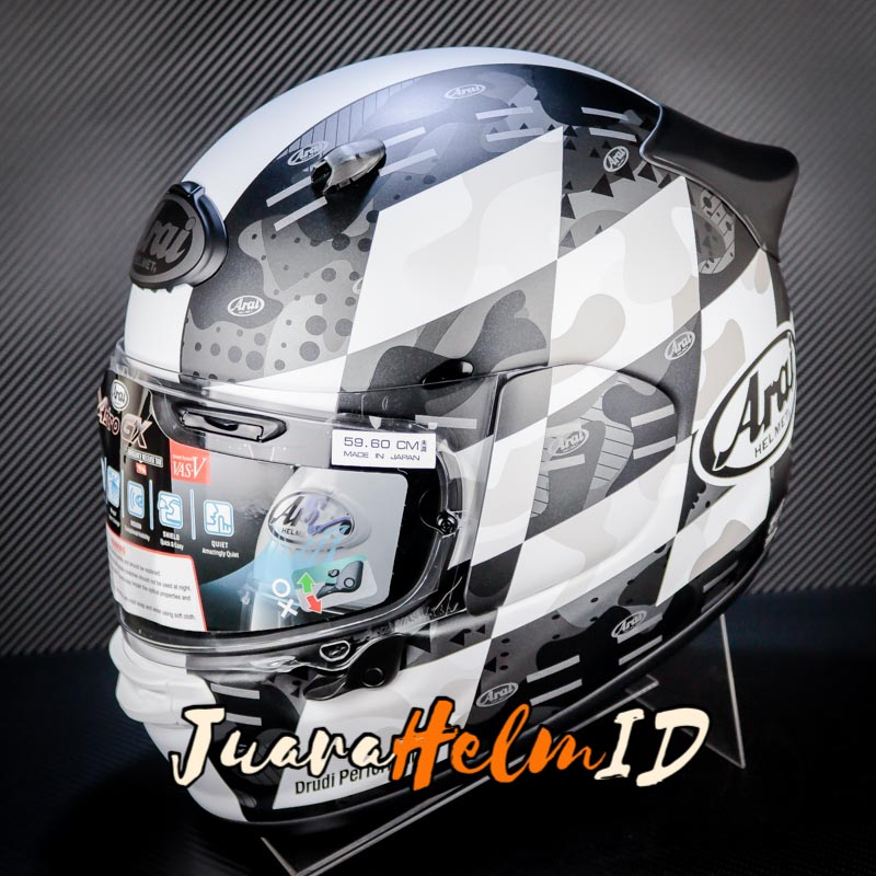 Jual ARAI ASTRO-GX CHECKER / WHITE FR / ARAI GX FULLFACE | Shopee Indonesia