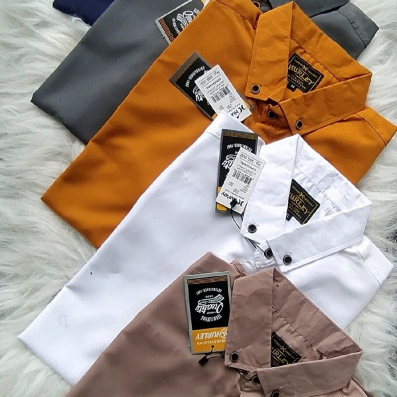 Jual Kemeja Polos Pria Lengan Pendek Kemeja Kasual Kerja Distro Premium ...