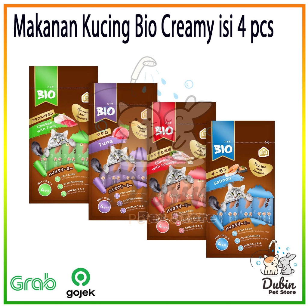 Jual Bio Creamy Treat Snack Kucing Basah 1 pack 4x15gr | Shopee Indonesia