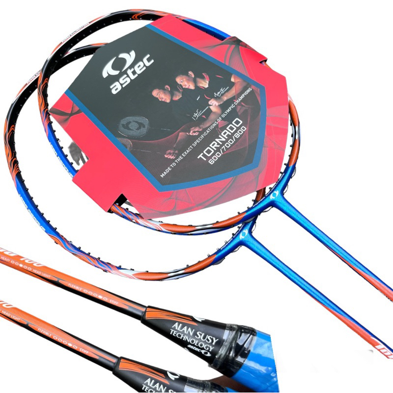 Jual RAKET BADMINTON ASTEC TORNADO 700 BLUE/ORANGE | Shopee Indonesia