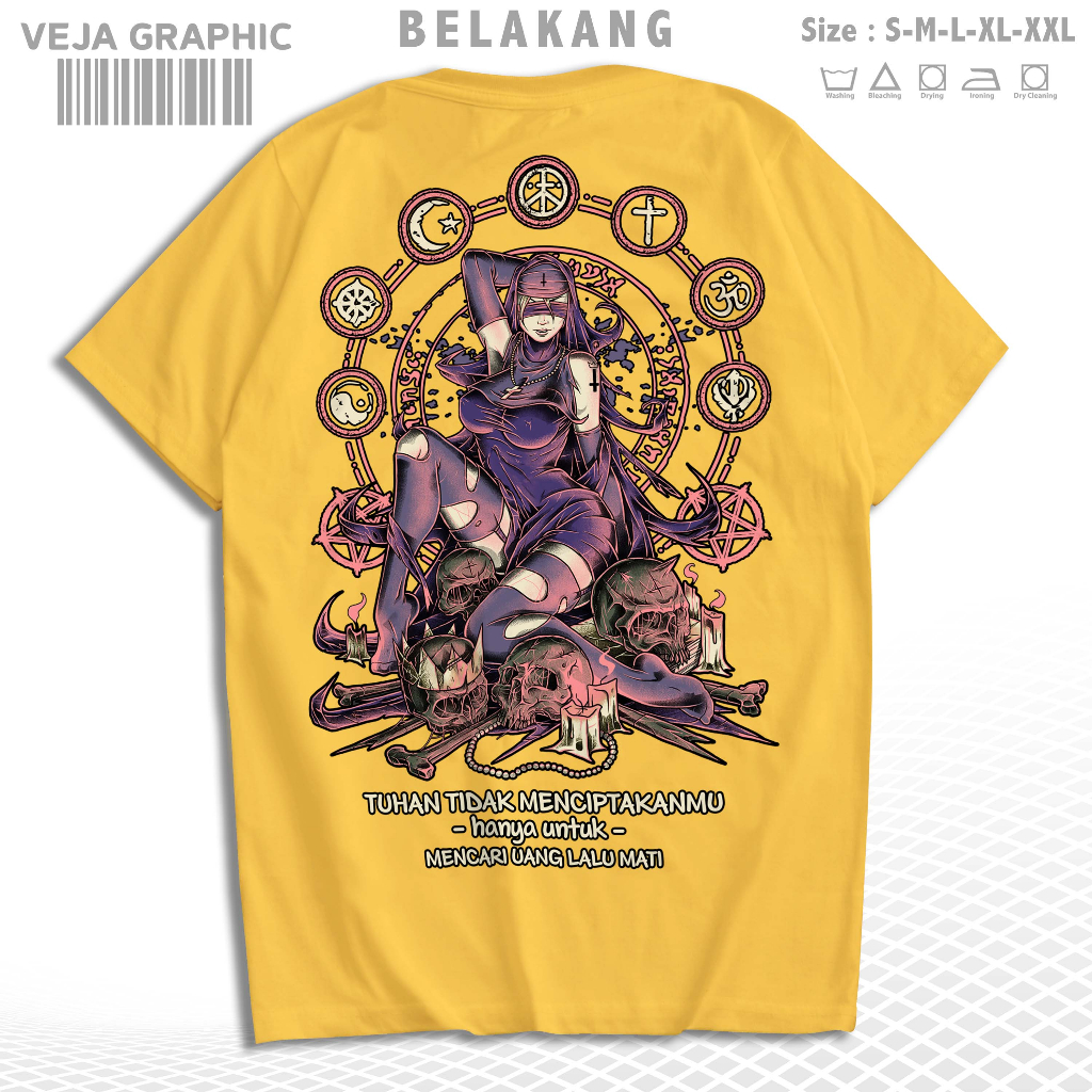 Jual VEJAGRAPHIC Kaos Pluralisme Cari Uang Lalu Mati | Baju Satanic ...